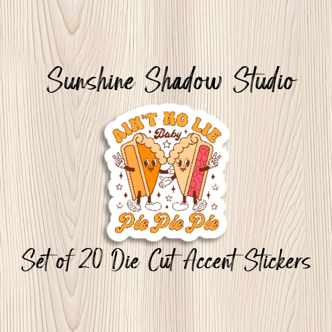 Pie Pie Pie Die Cut Accent Stickers Set of 20 - Etsy
