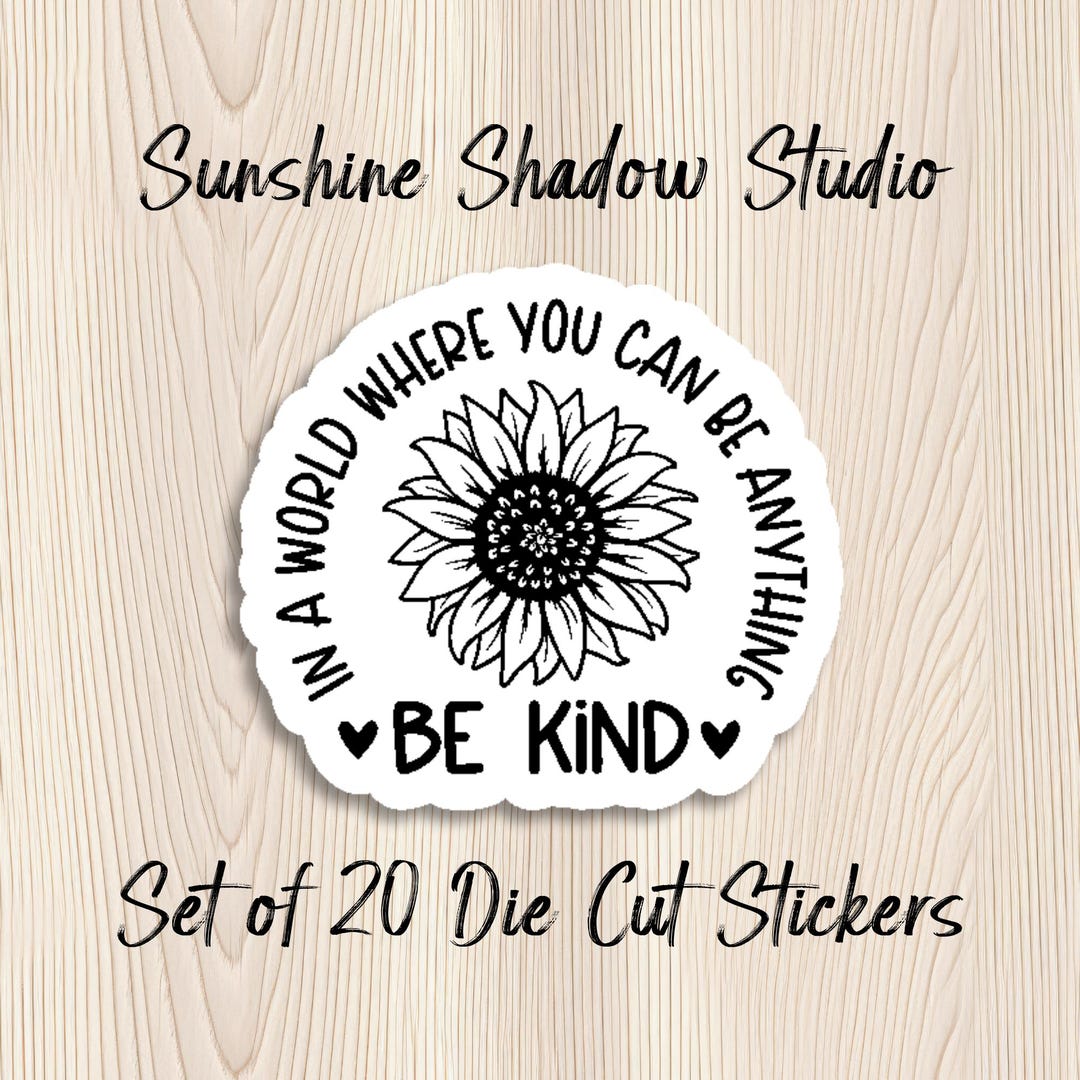 Kindness Die Cut Stickers Set of 20 - Etsy