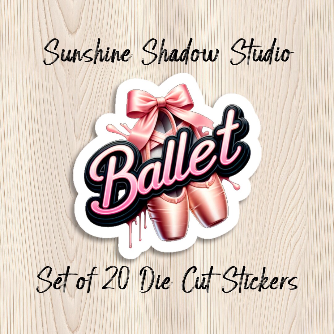 Ballet Pointe Shoes Die Cut Stickers Set of 20 - Etsy