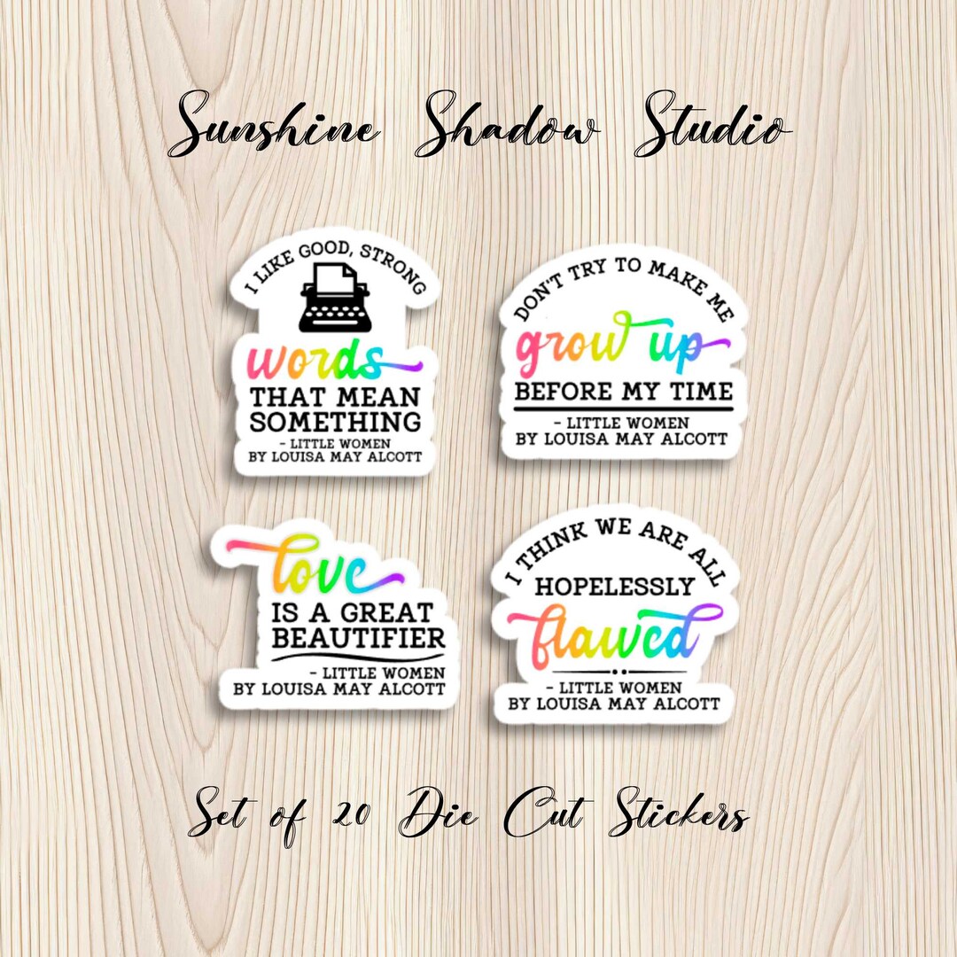 Louisa May Alcott's Little Women Die Cut Stickers Set of 20 - Etsy