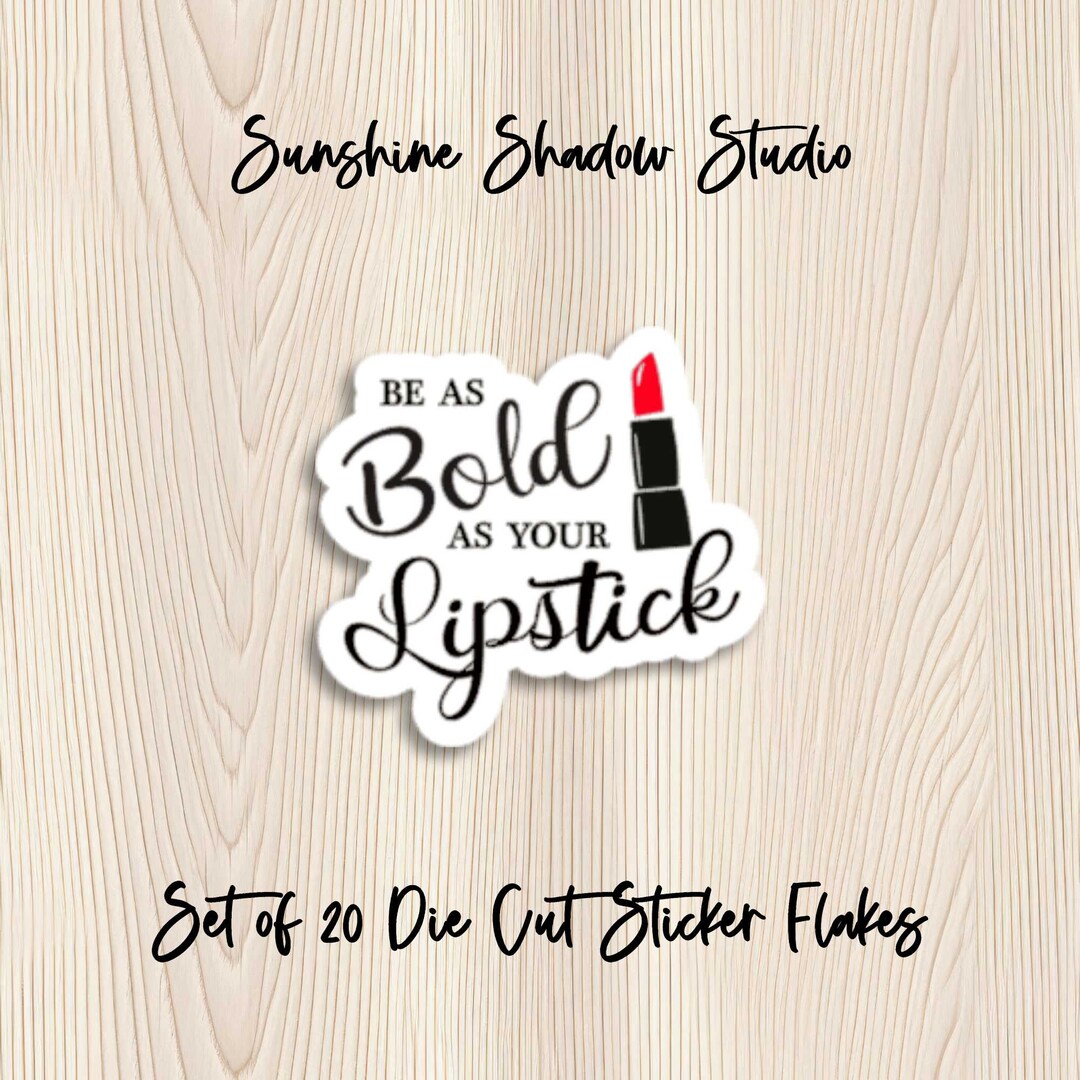 Bold Lipstick Die Cut Stickers Set of 20 - Etsy