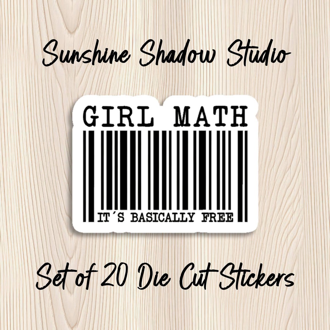 Girl Math Die Cut Sticker Set - 20 Stickers - Uplifting Stickers for ...