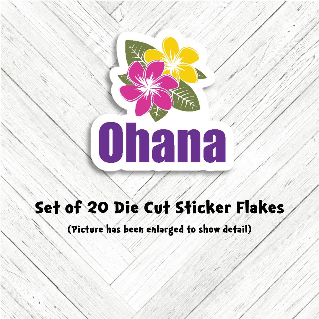 Hawaiian Ohana Die Cut Sticker Set - 20 Stickers - Uplifting Stickers ...