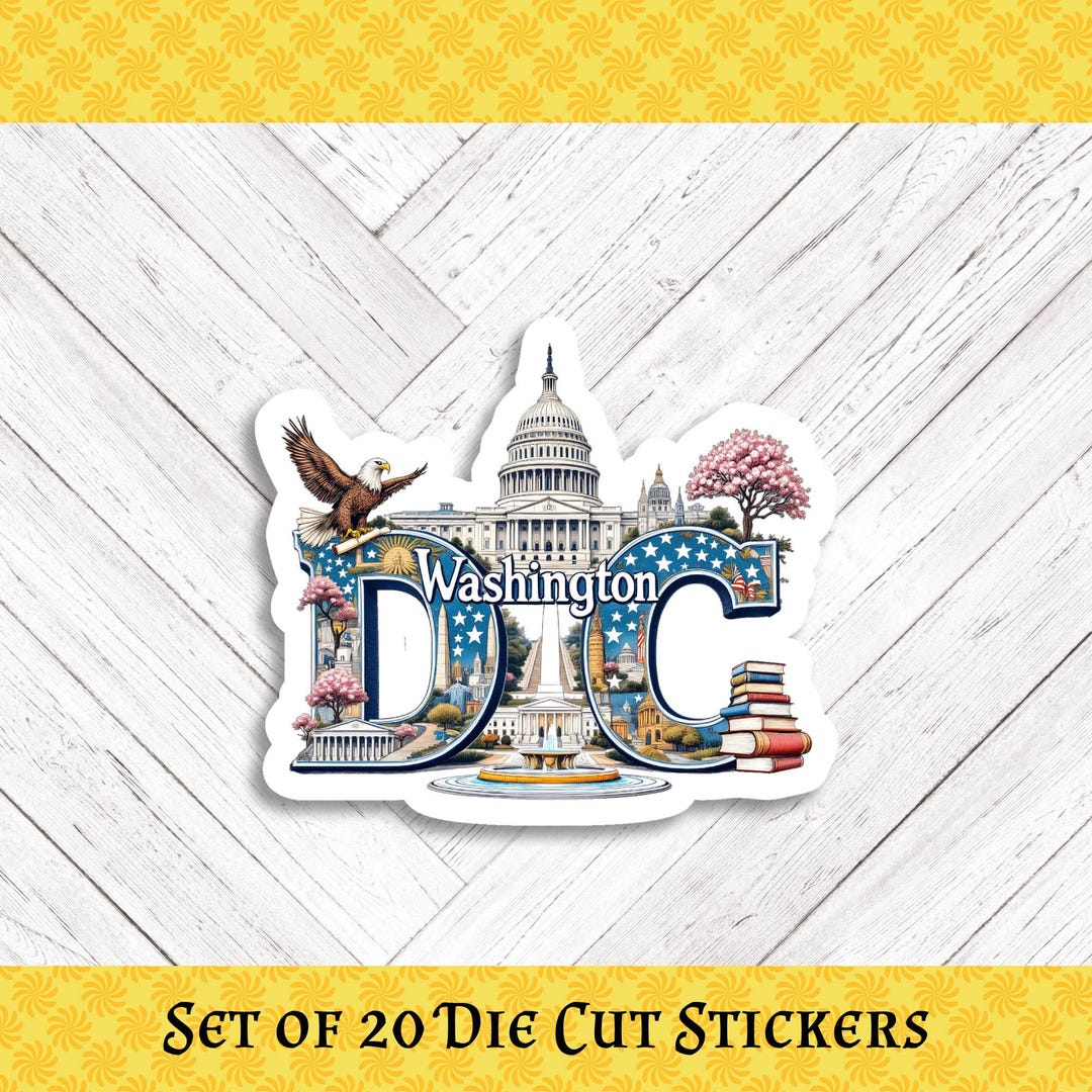 WASHINGTON, DC Die Cut Stickers: Crafting, Happy Mail & Scrapbooking ...
