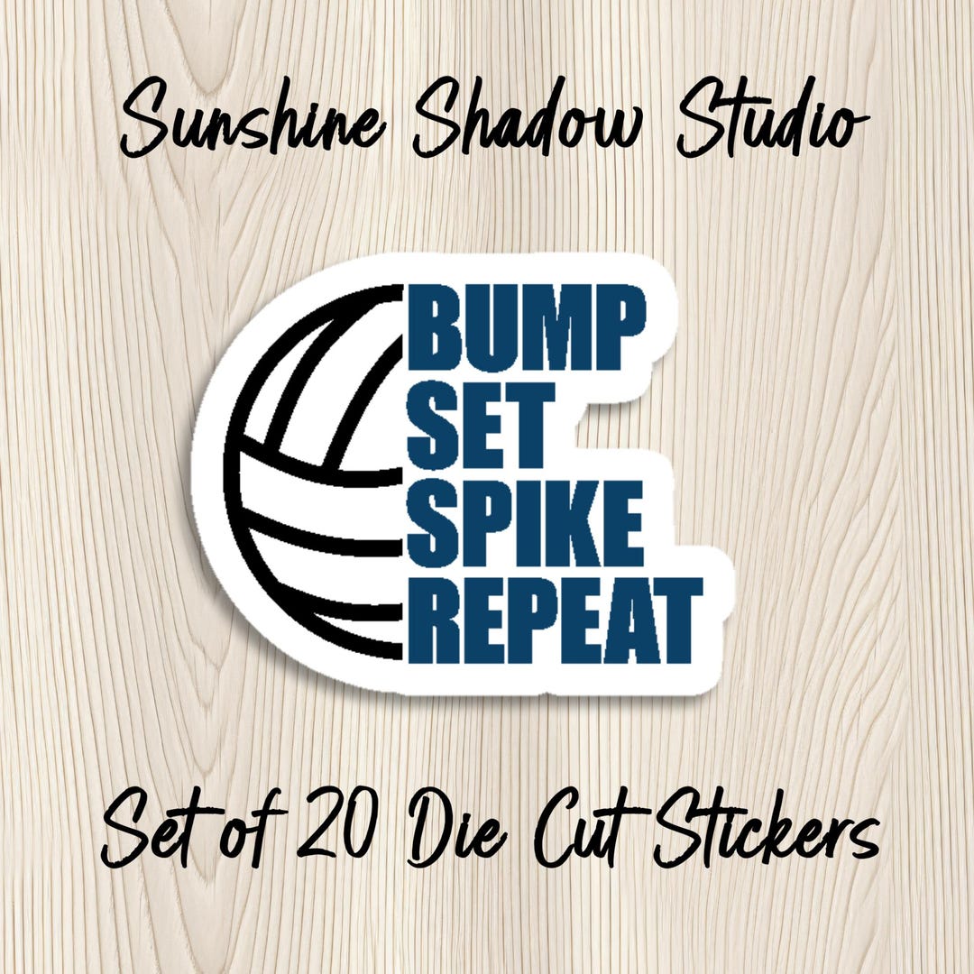 Volleyball Die Cut Sticker Set - 20 Stickers - Etsy
