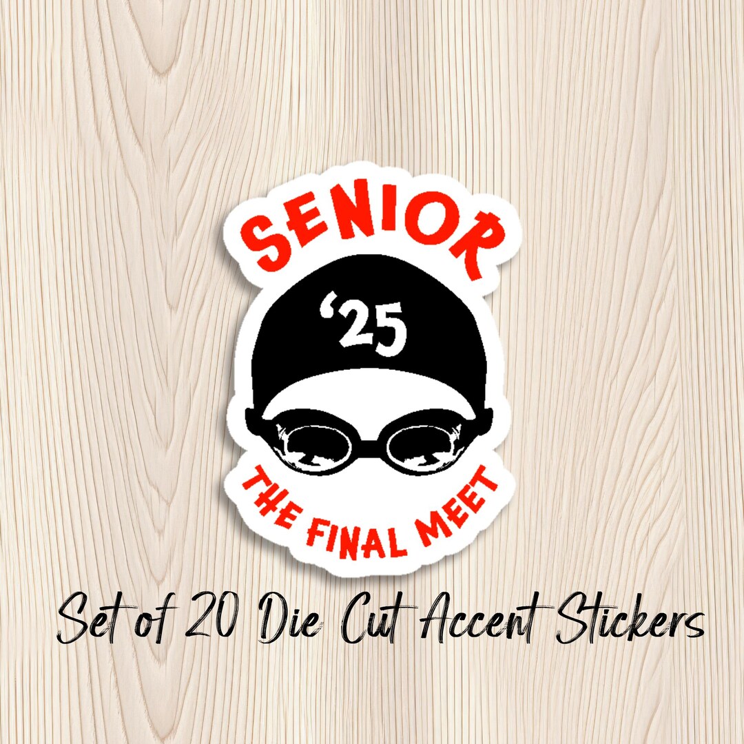 Swim "the Final Meet" Die Cut Stickers - Set of 20 - Etsy