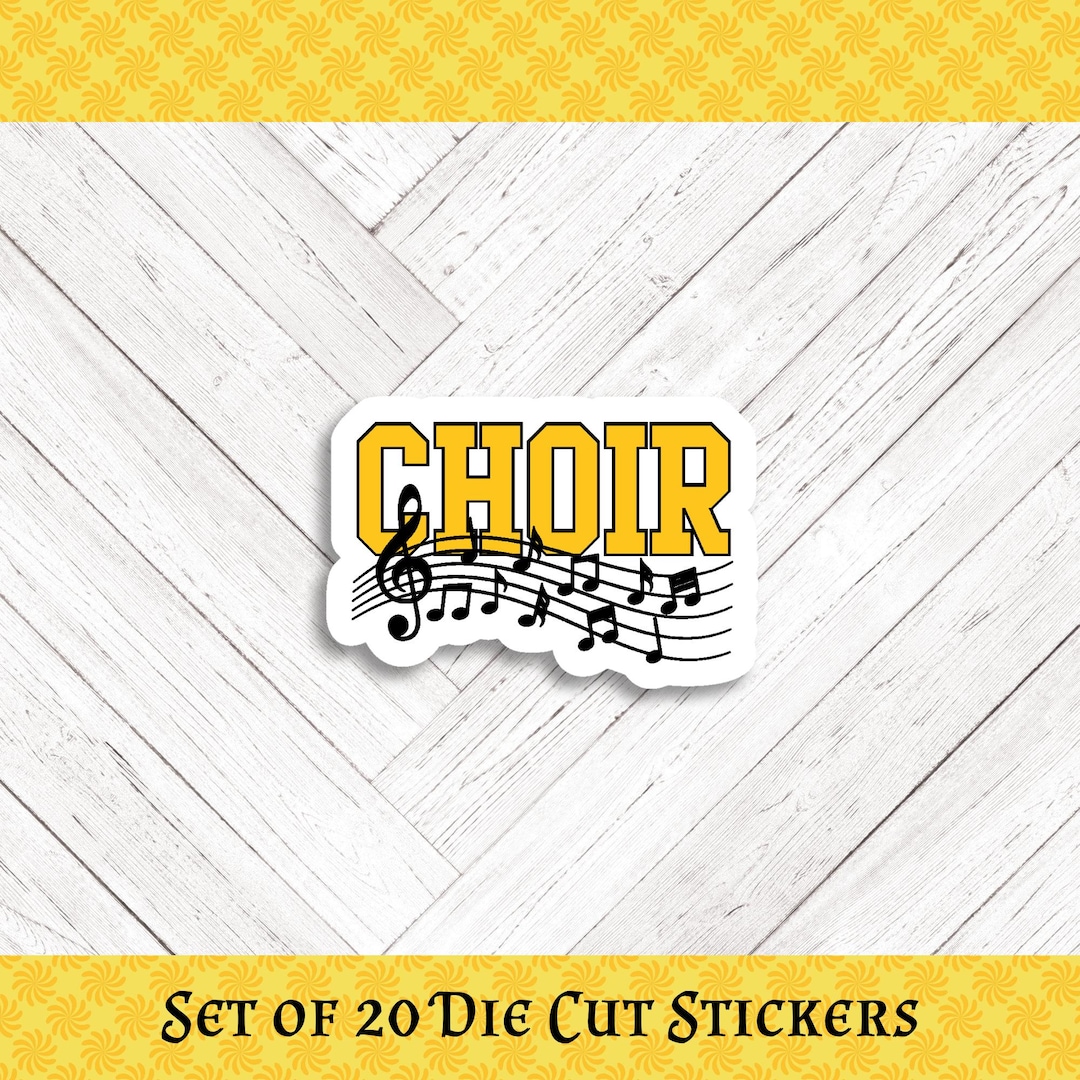 Choir Die Cut Stickers (1 Design - Set of 20) - for Crafters, Teachers ...