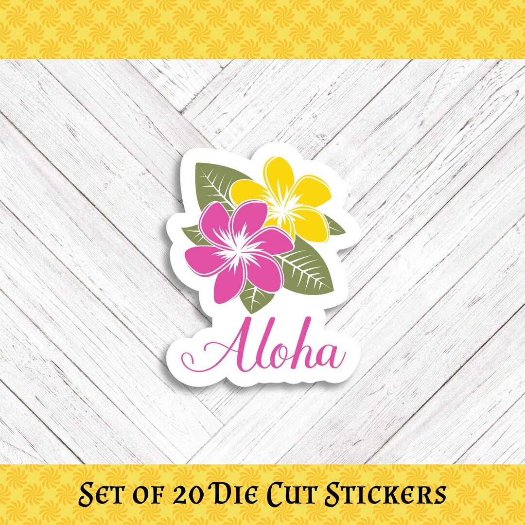 Hawaiian 'ALOHA' Die Cut Stickers: Crafting and Happy Mail (1 Design ...