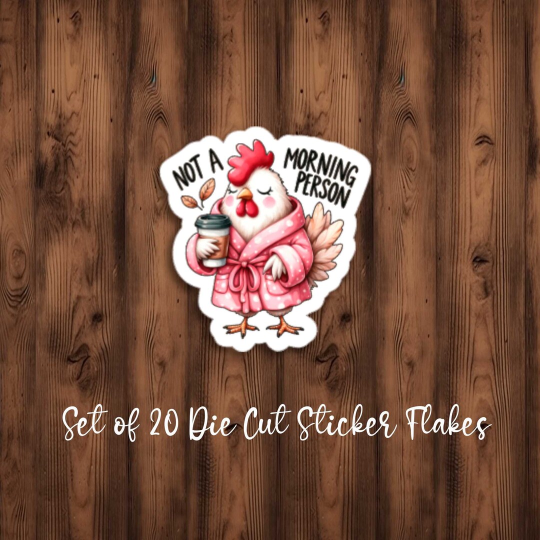 Grumpy Hen Die Cut Sticker Flakes Set of 20 - Etsy