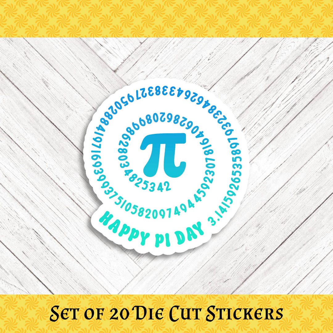 PI DAY Die Cut Stickers: Crafting, Happy Mail & Scrapbooking (1 Design ...