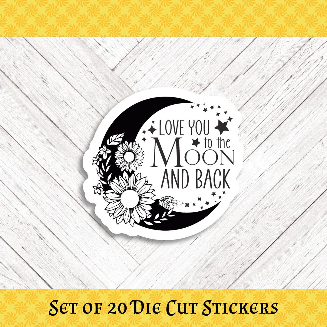 Moon Die Cut Happy Mail and Crafting Stickers - Set of 20 - Etsy