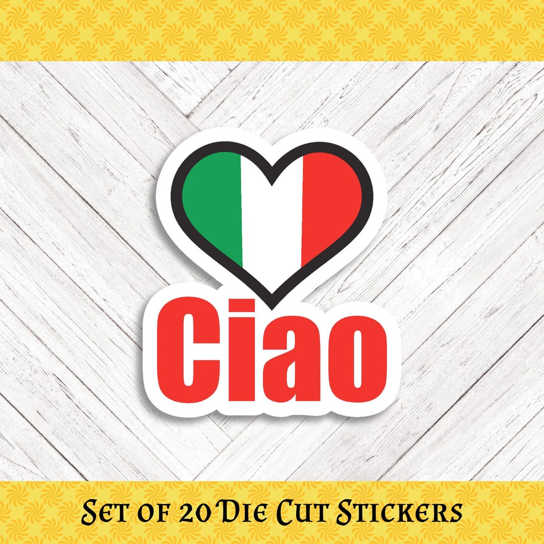 Italian CIAO Die Cut Stickers: Crafting and Happy Mail (1 Design - Set ...