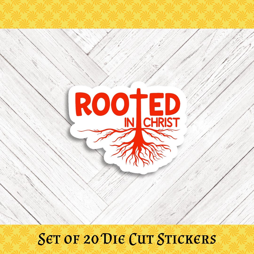 Rooted in Christ Die Cut Stickers - Set of 20 - for Crafters, Teachers ...