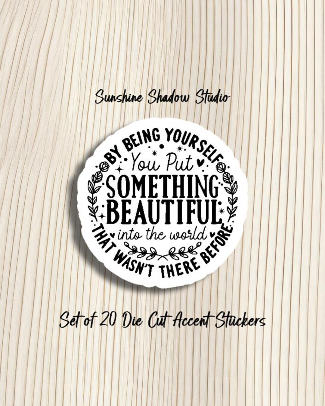 Being Yourself Die Cut Sticker Set - 20 Stickers - Uplifting Stickers ...