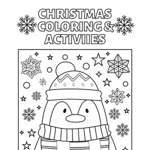 CHRISTMAS COLORING BOOK Santa Claus Snowman Reindeer Decorations ...