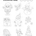 CHRISTMAS COLORING BOOK Santa Claus Snowman Reindeer Decorations ...