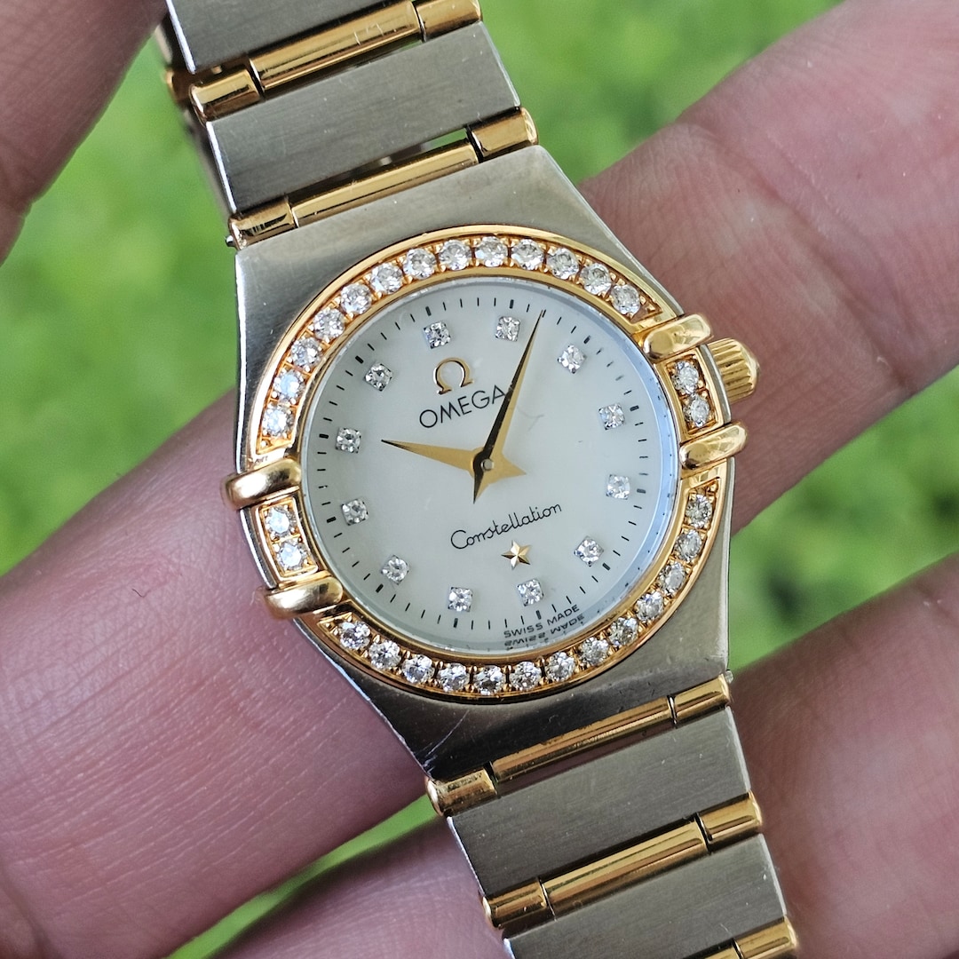 Ladies Omega Constellation Swiss Made Quartz Watch With Mother of Pearl ...