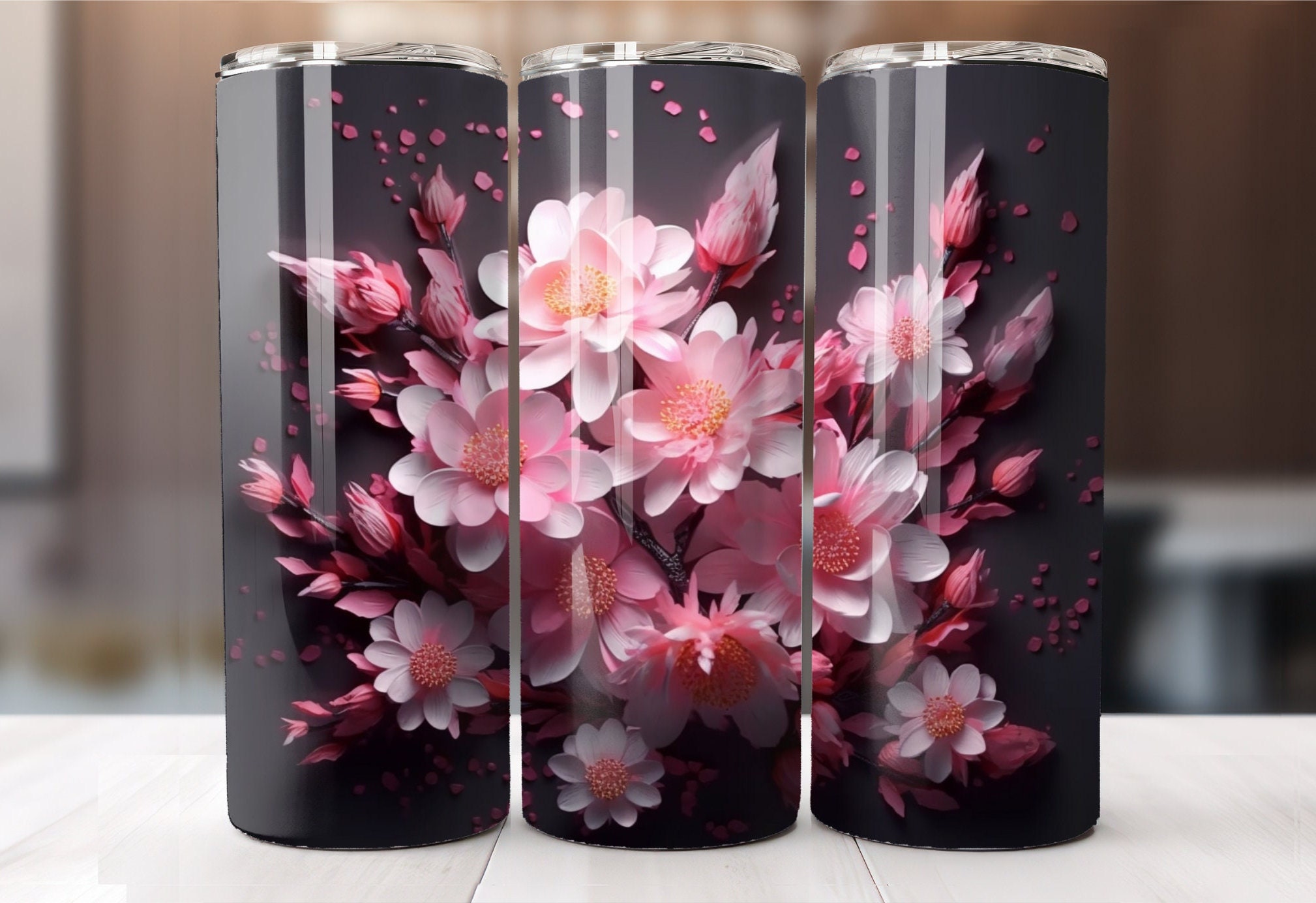 20 Mix Floral Tumbler Wrap PNG Bundles, Tumble Design Bundles for Women ...