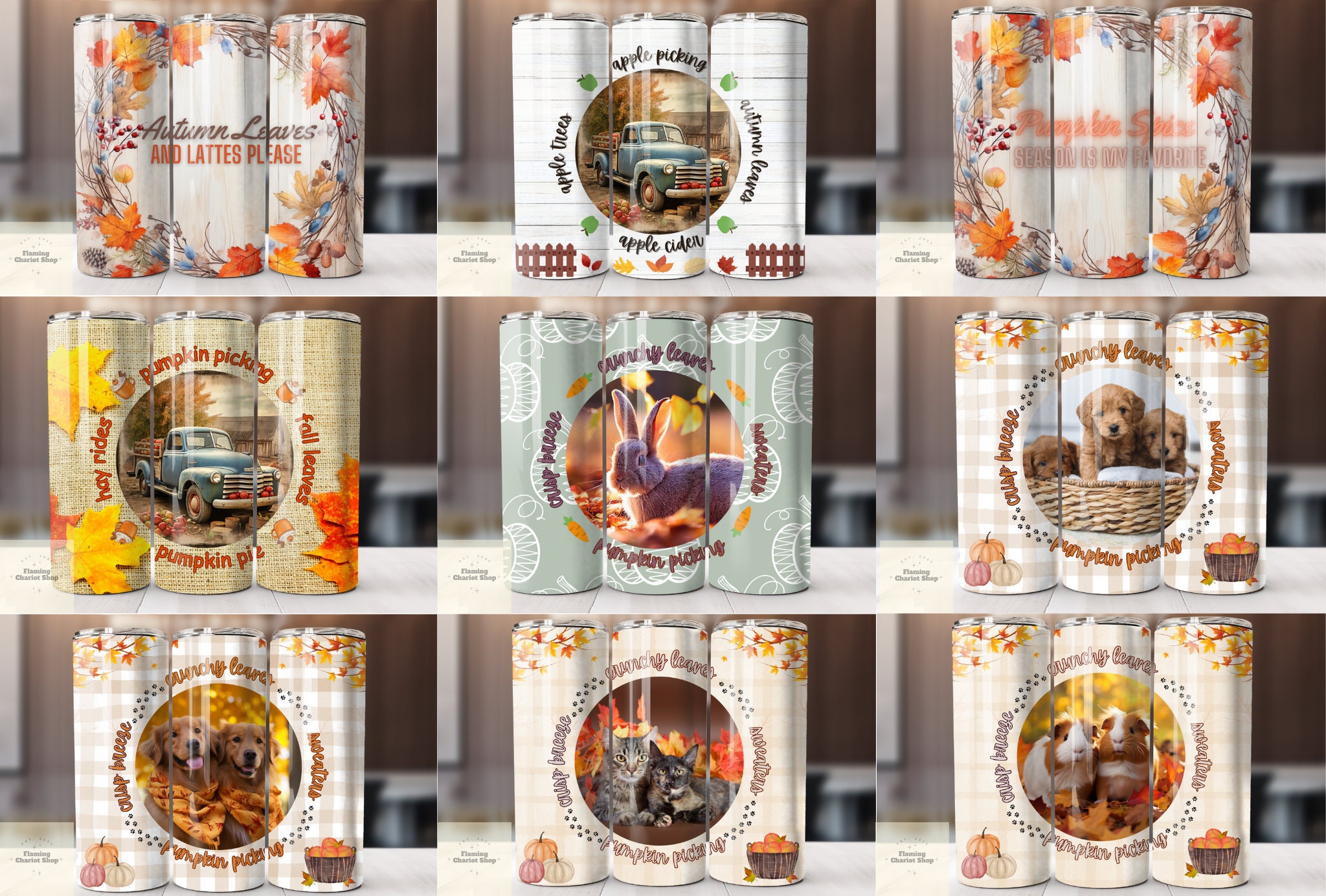 50 Harvest 20oz Tumbler Sublimation Design Bundle, Digital Download PNG ...