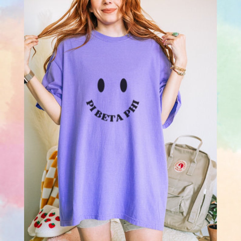 Pi Beta Phi Smile Sorority T-shirt in Comfort Colors - Etsy