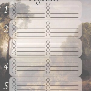 Printable Checklist for a 5 Day Loop Schedule - Etsy