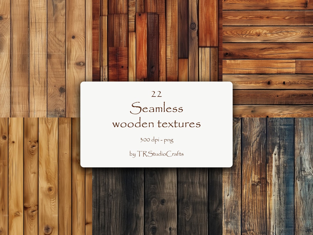 Seamless Wood Texture Bundle, 22 Seamless Wood Patterns, PNG ...