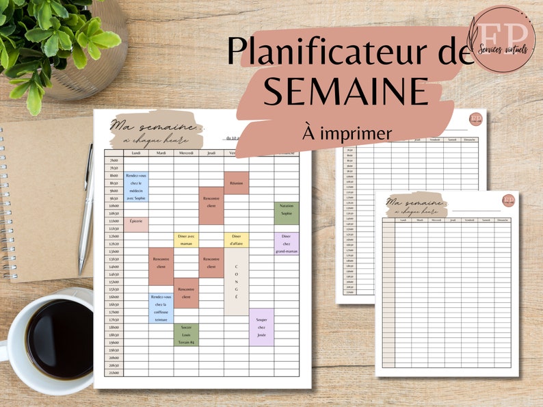 French Printable Week Planner - Etsy