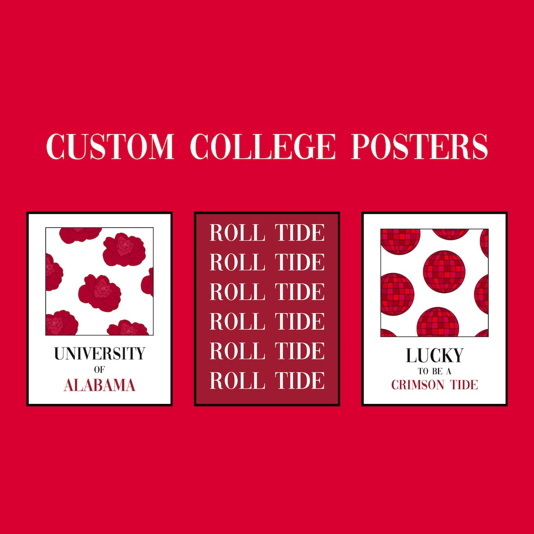 Custom College Posters | Dorm Decor | Apartment Decor | Wall Art ...