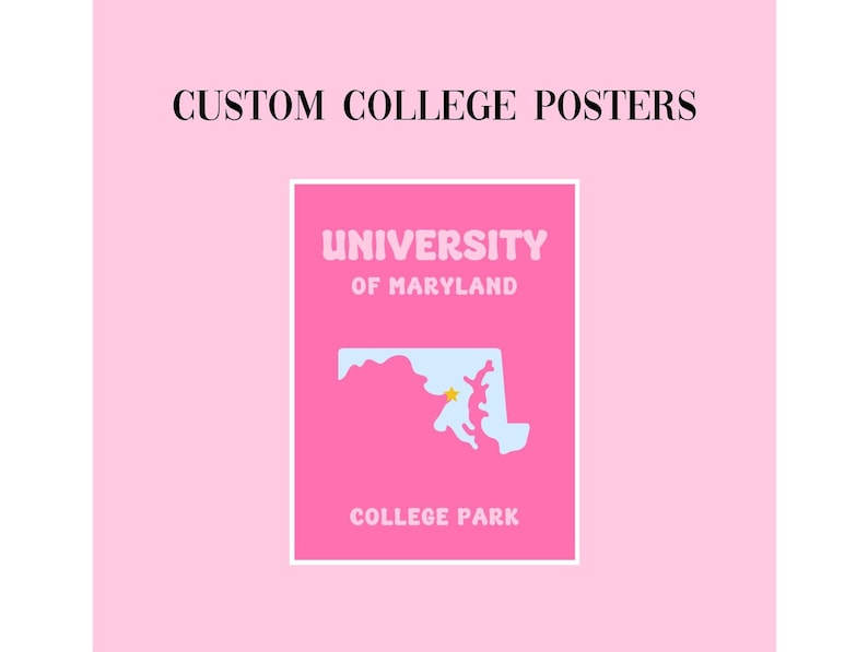 Custom College Posters | Single Poster | Digital Download | Trendy Wall ...