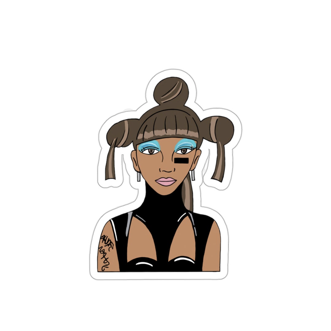 Left Eye Illustration Kiss-cut Stickers 90s, Hip Hop, Rap, R&B, Music ...
