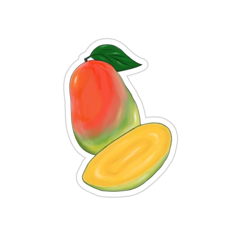 Mango Marvelous Illustration Kiss-cut Stickers Tropical - Etsy