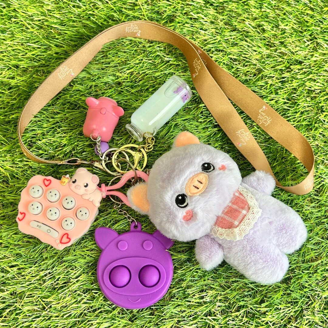 Playful Pig Sensory Fidget Keychain Anxiety, ADHD & Autism Awareness - Etsy