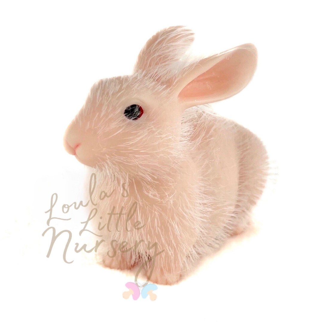 Loula's Little Nursery Exclusive Chubby White Rabbit Realistic Silicone ...