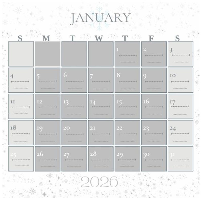 2026 & 2027 Printable Planner | Monochrome Calendar Organizer ...