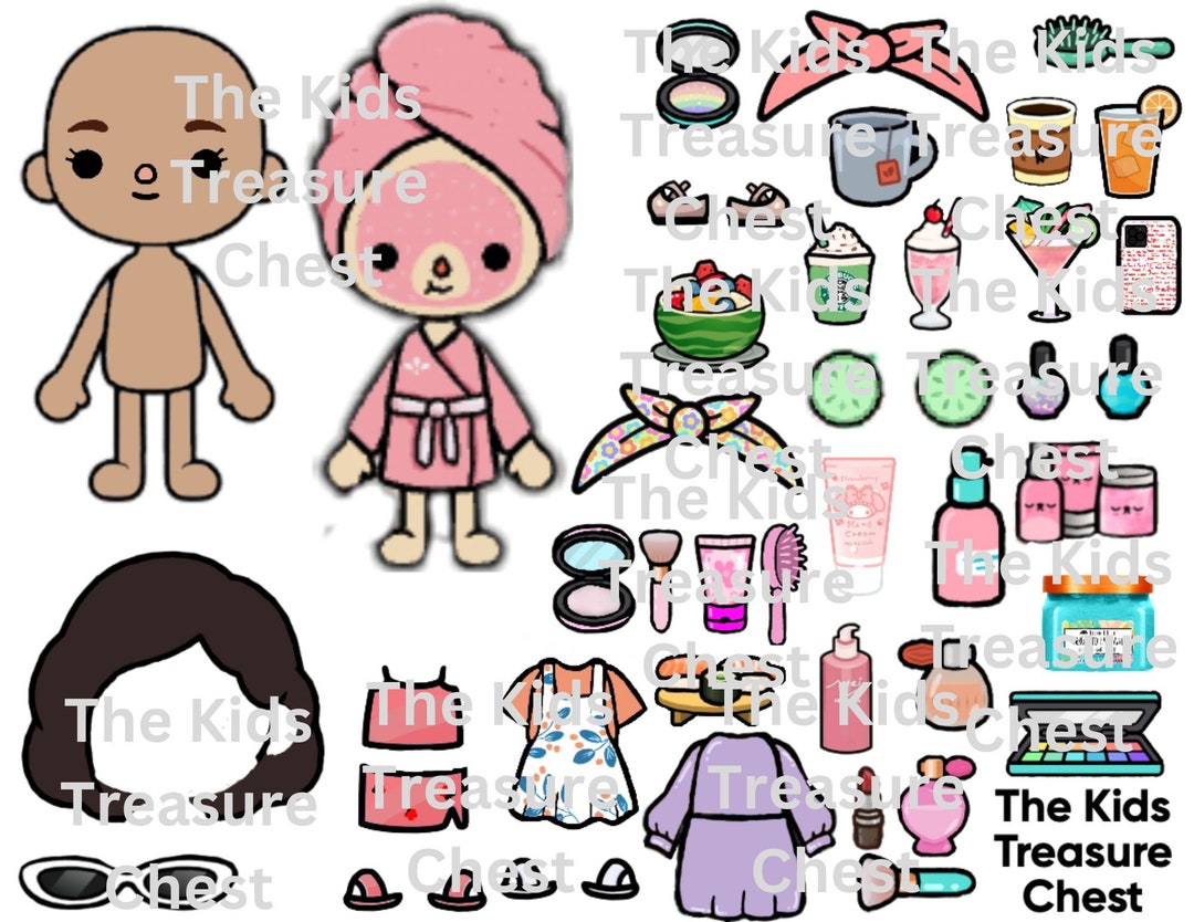 Inspired Toca Boca 3 Pages Paper " SPA , Beauty Day 2 " Dolls ...