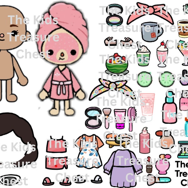 Toca boca printable dress up - Etsy Polska