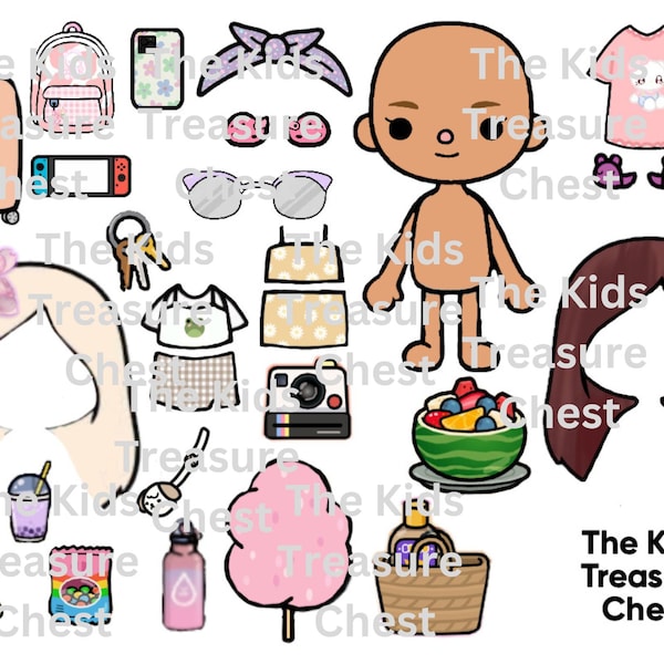 Toca boca paper doll printable - Etsy Polska