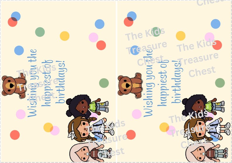 Toca Boca POSTCARDS Birthday Printable / - Etsy Australia