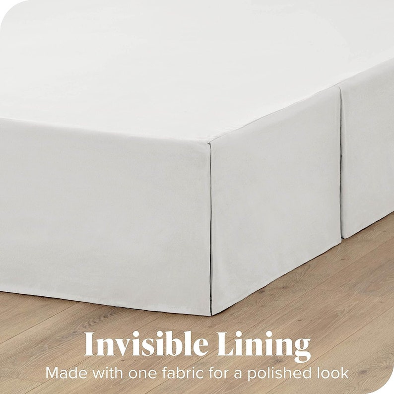 Washed Linen Split Corner Bedskirt, Tailored Bed Skirt, Stone Beige ...