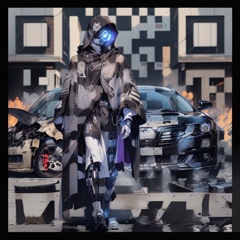 5 X Custom Ai-generated QR Code Designs Cyborg in Front of a - Etsy