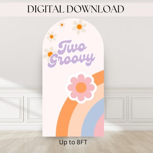 Party Backdrop Groovy Birthday Background Groovy Party Decorations Yard ...