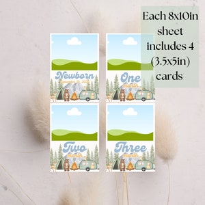 ONE Happy Camper Photo Banner First Year Monthly Pictures Camping ...