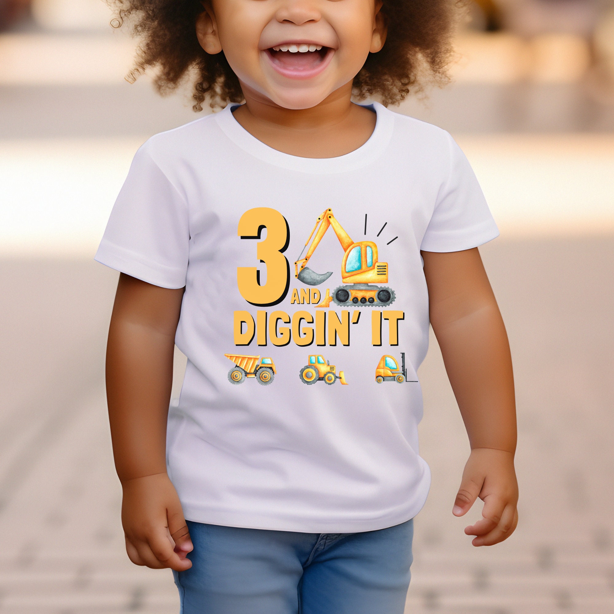 Customizable Construction Crew Shirt Three and Diggin It - Etsy