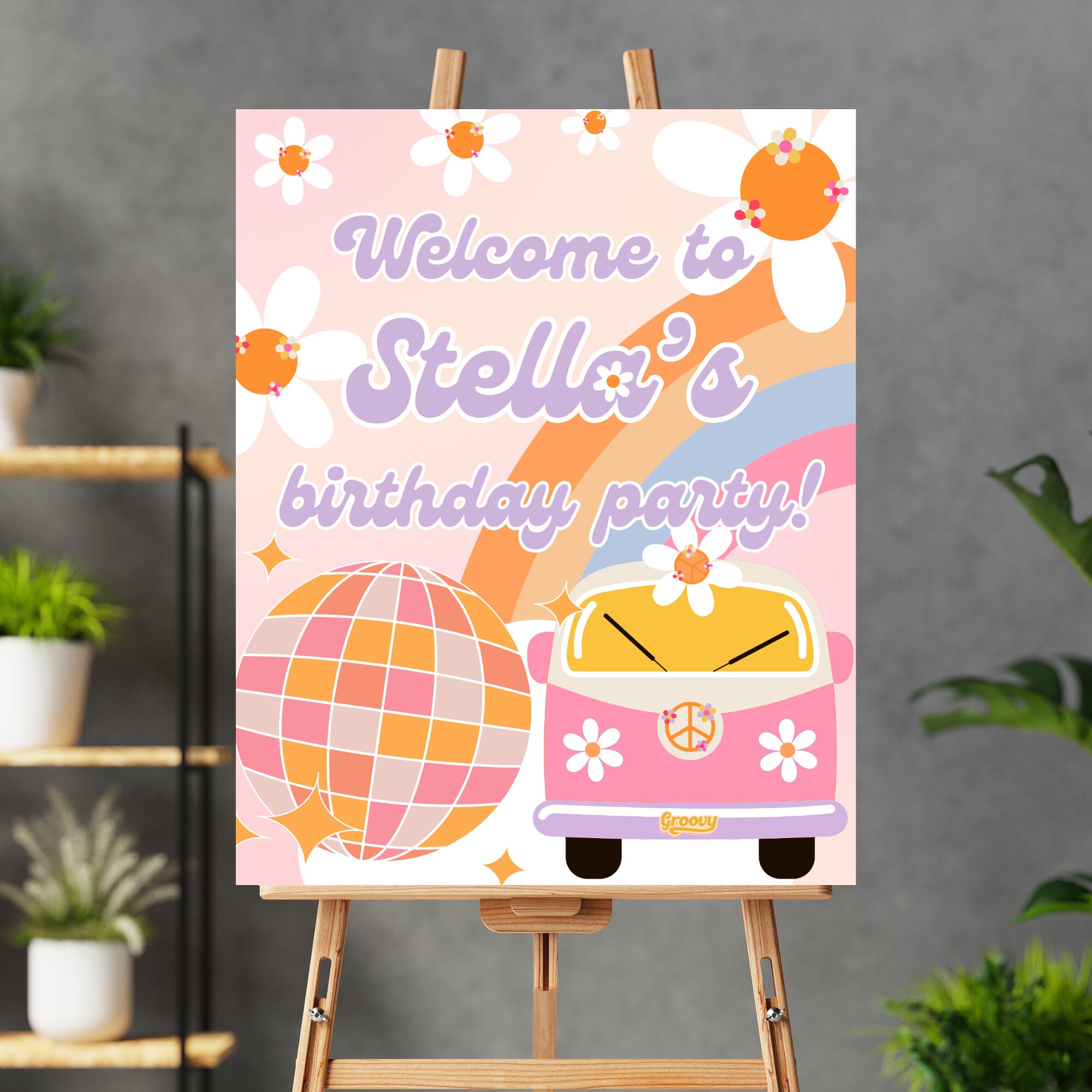 Groovy Birthday Party Bundle Birthday Party Package Groovy Invitation ...