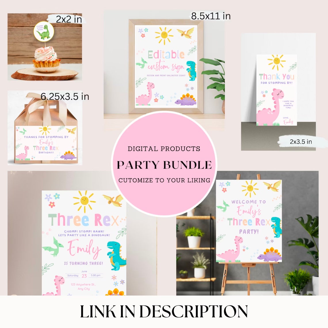 Dinosaur Birthday Food Label Dinosaur Party Food Tent Three Rex ...