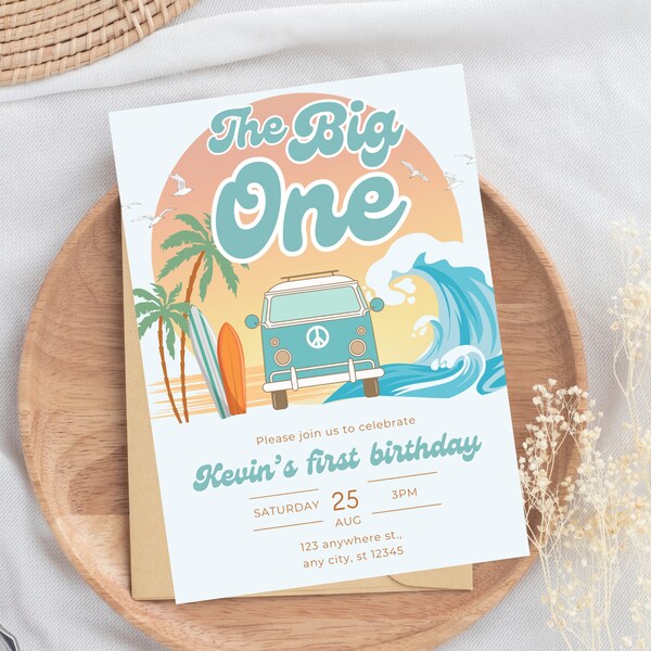 The Big One Invitation - Etsy