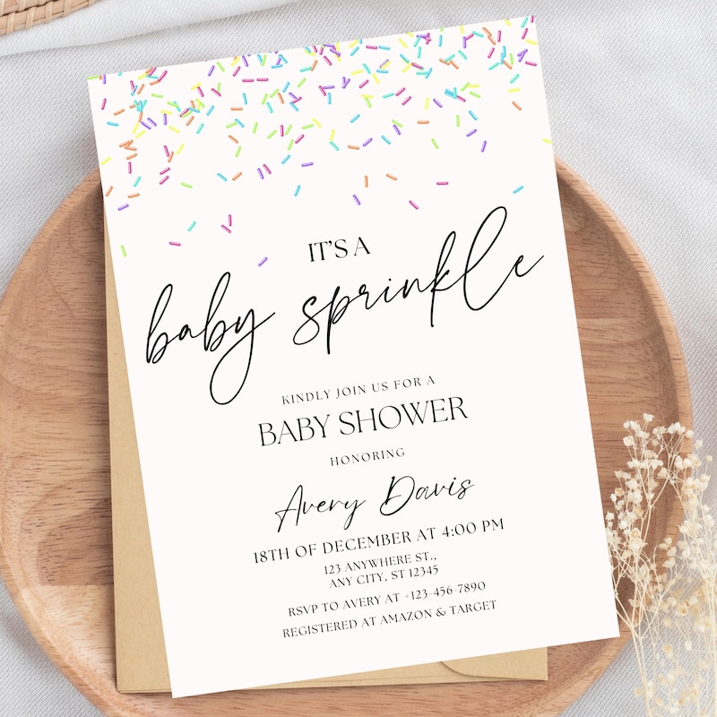 Sprinkle Invitation - Etsy