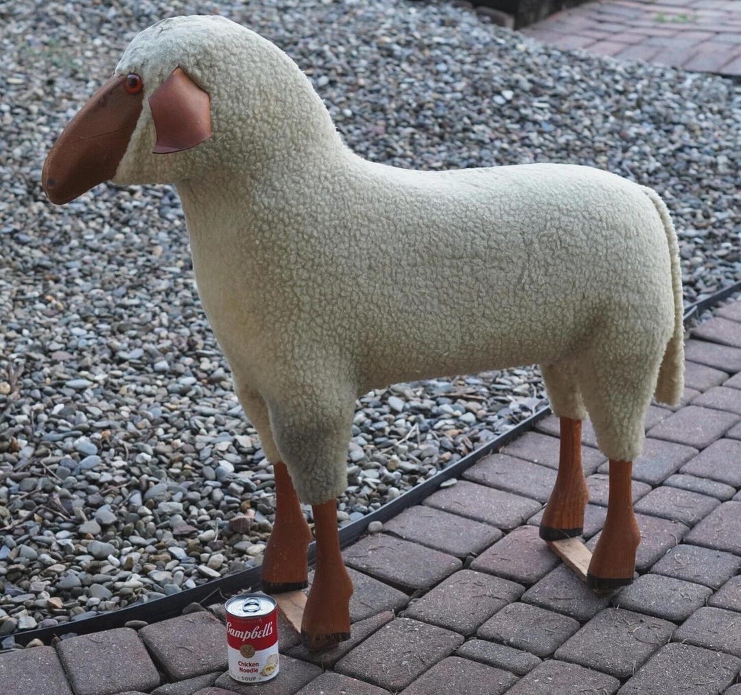 Sheep Sculpture Footstool 80's Hanns-peter Krafft / Meier C. Germany 34 ...