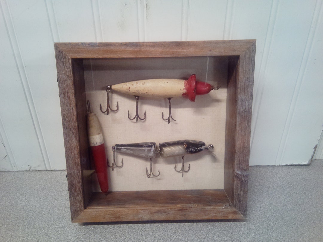 Vintage Fishing Lure Shadow Box - Etsy