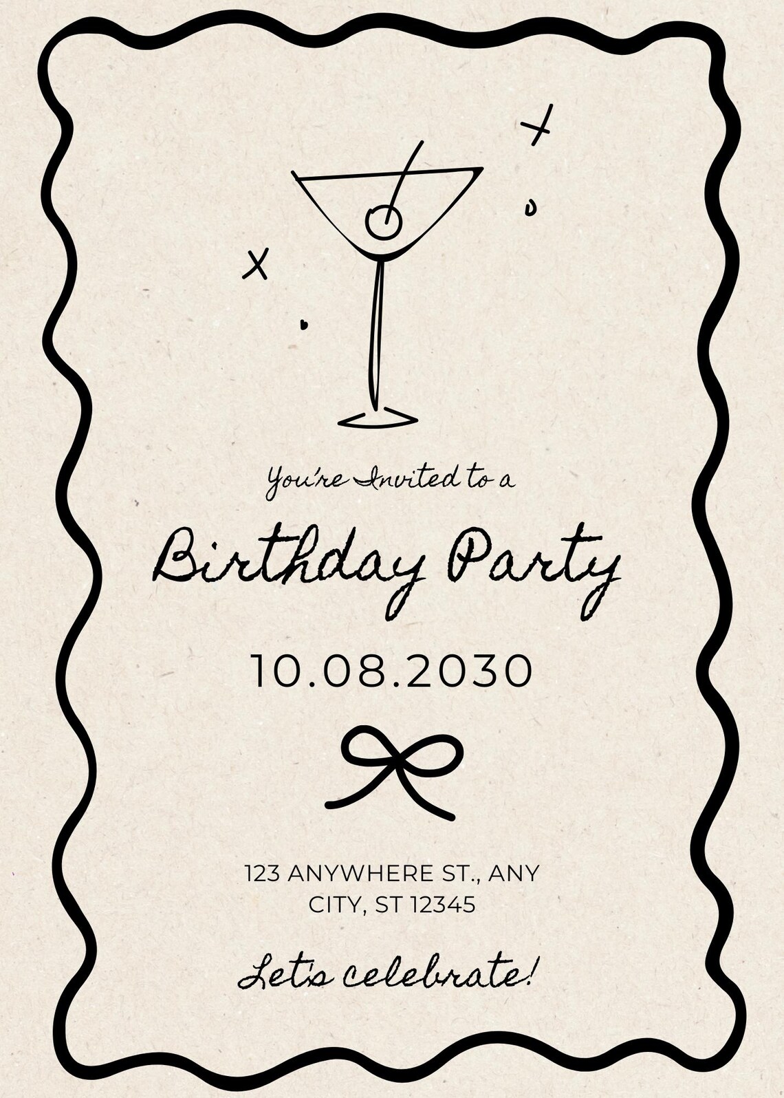 Preppy, Girly Birthday Party Invitation - Etsy